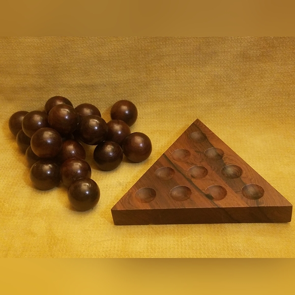 Toys | Solitaire Triangle Wood Game | Poshmark